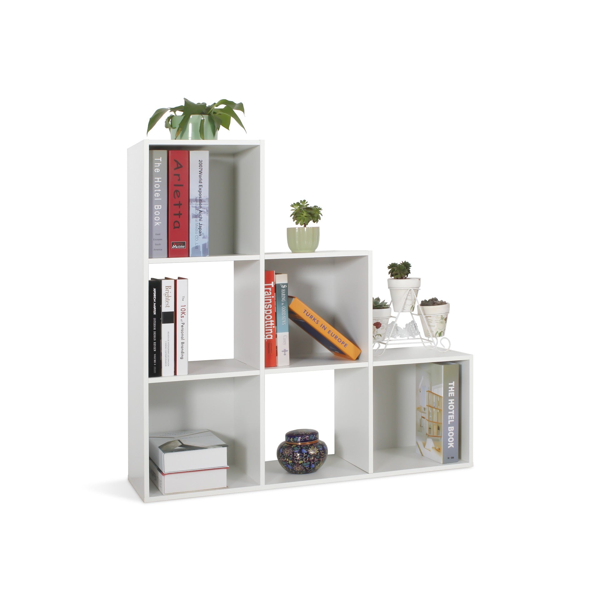 TANA 6 Cube Square Bookshelf - White | Stylish Storage – Treasurebox