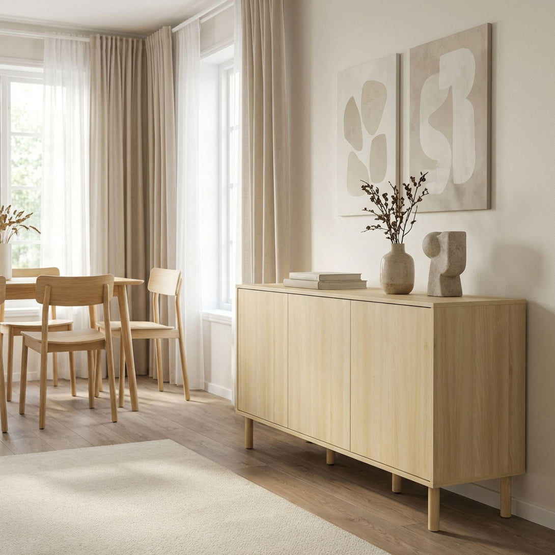 Custer Sideboard Buffet Table - Oak for Contemporary Decor – Treasurebox