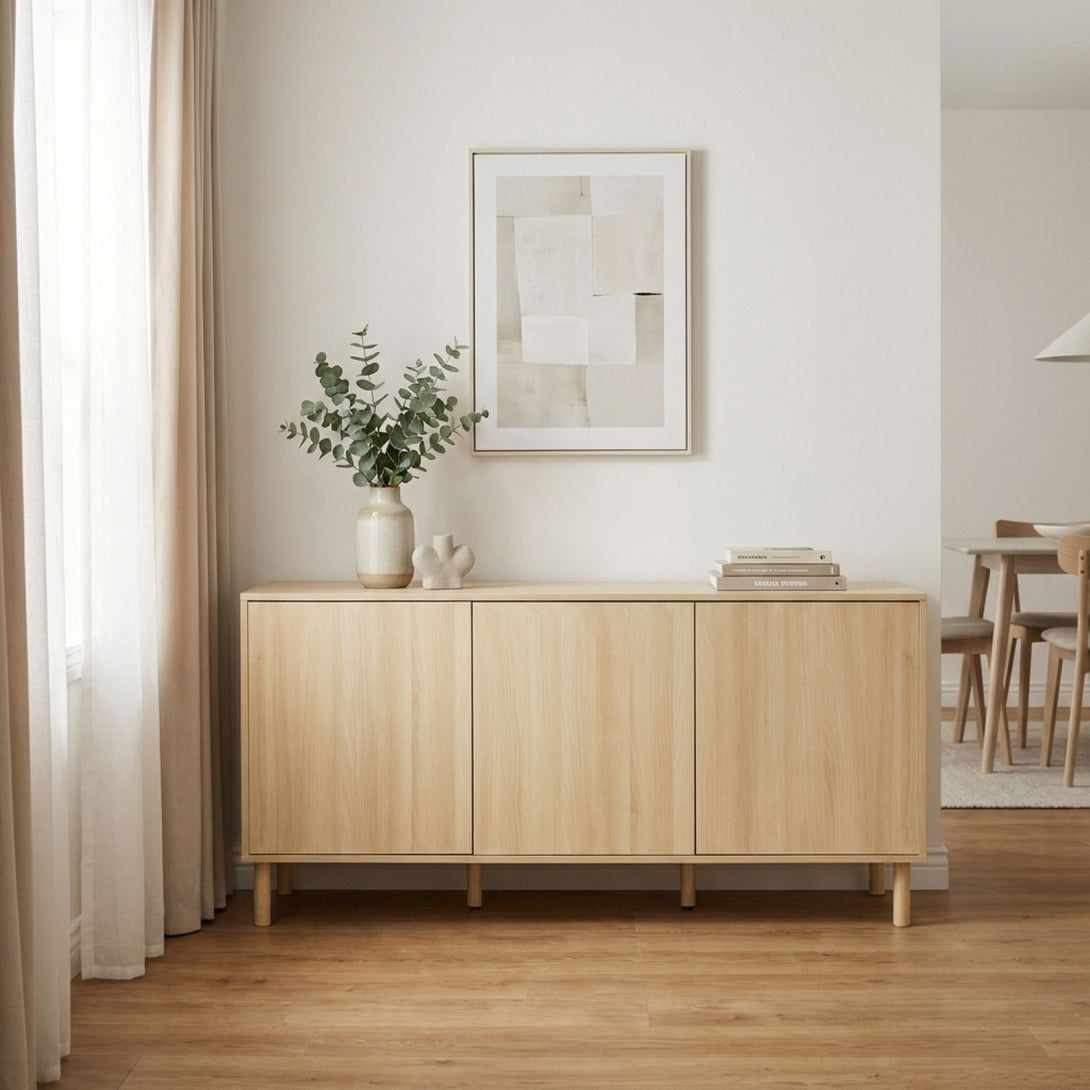 Custer Sideboard Buffet Table - Oak for Contemporary Decor – Treasurebox