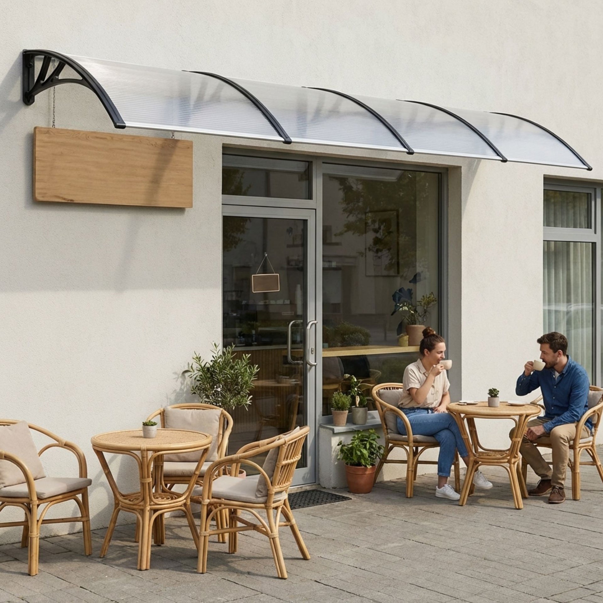Toughout 4m x 1m Canopy Awning - Black – Treasurebox