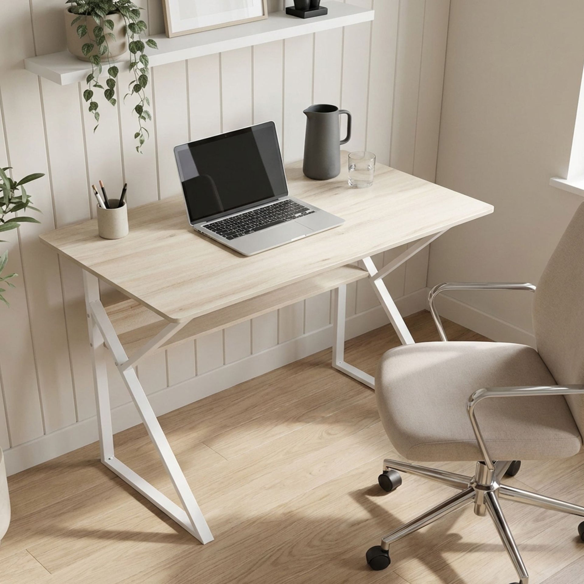 Yael 100cm Computer Desk - Modern Maple Design – Treasurebox