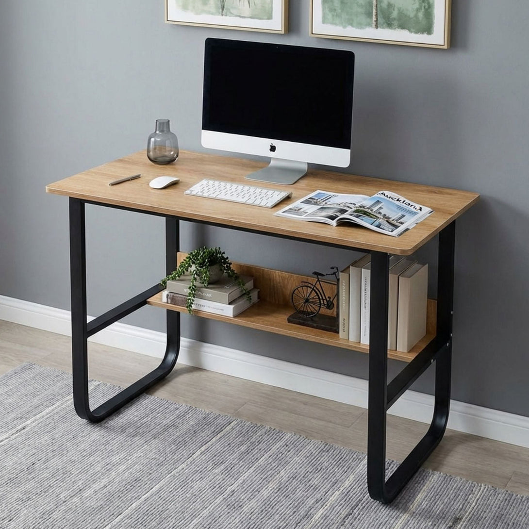 Andrea 100cm Computer Desk - Black Minimalist Design – Treasurebox