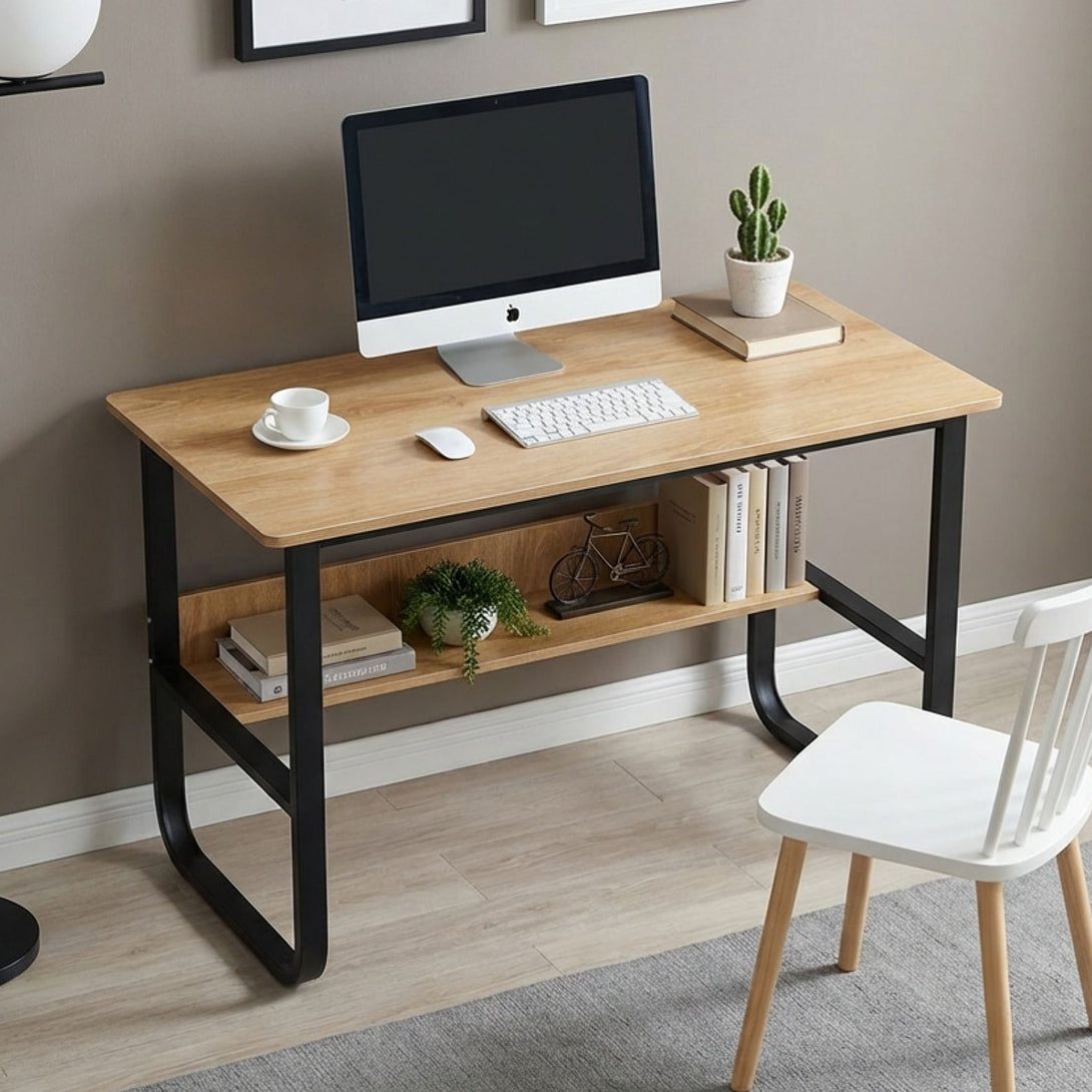 Andrea 100cm Computer Desk - Black Minimalist Design – Treasurebox