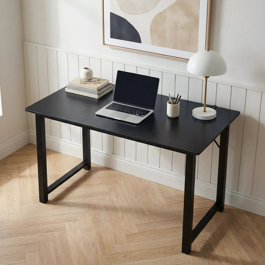 Rylee 120cm Black Study Desk | Sleek & Modern Design – Treasurebox