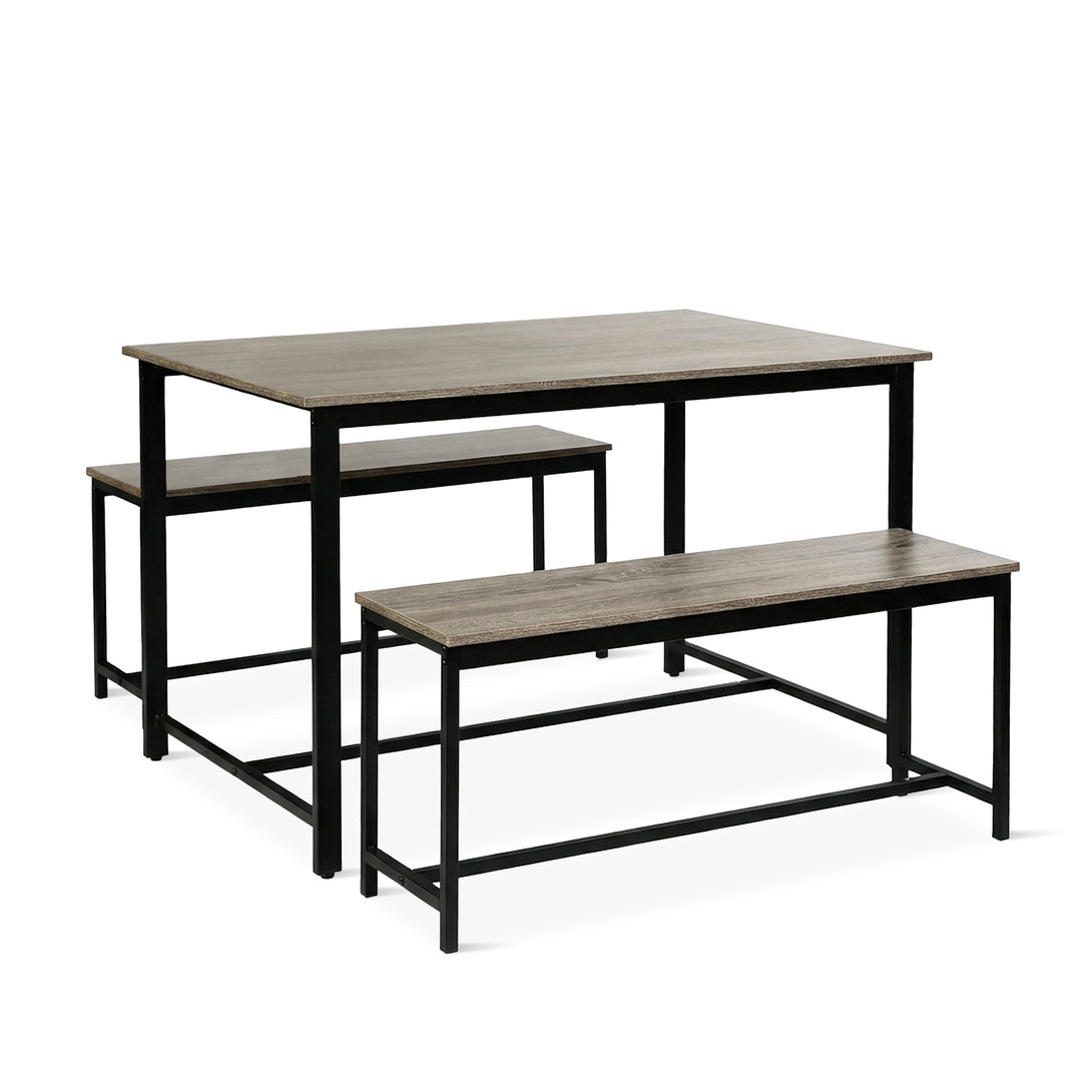 Merren 3 Piece Dining Set - Grey Oak – Treasurebox
