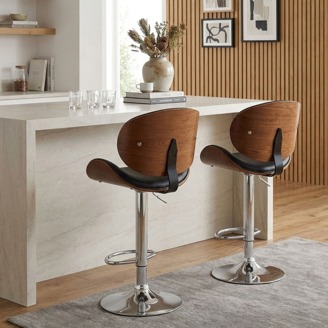 Foti Swivel Bar Stool - Stylish & Functional Black Stool – Treasurebox