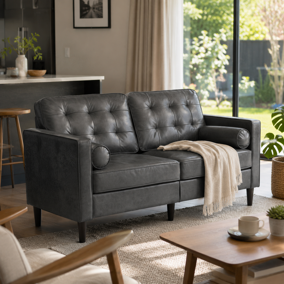 Apex 2 Seater Sofa - Dark Grey – Treasurebox
