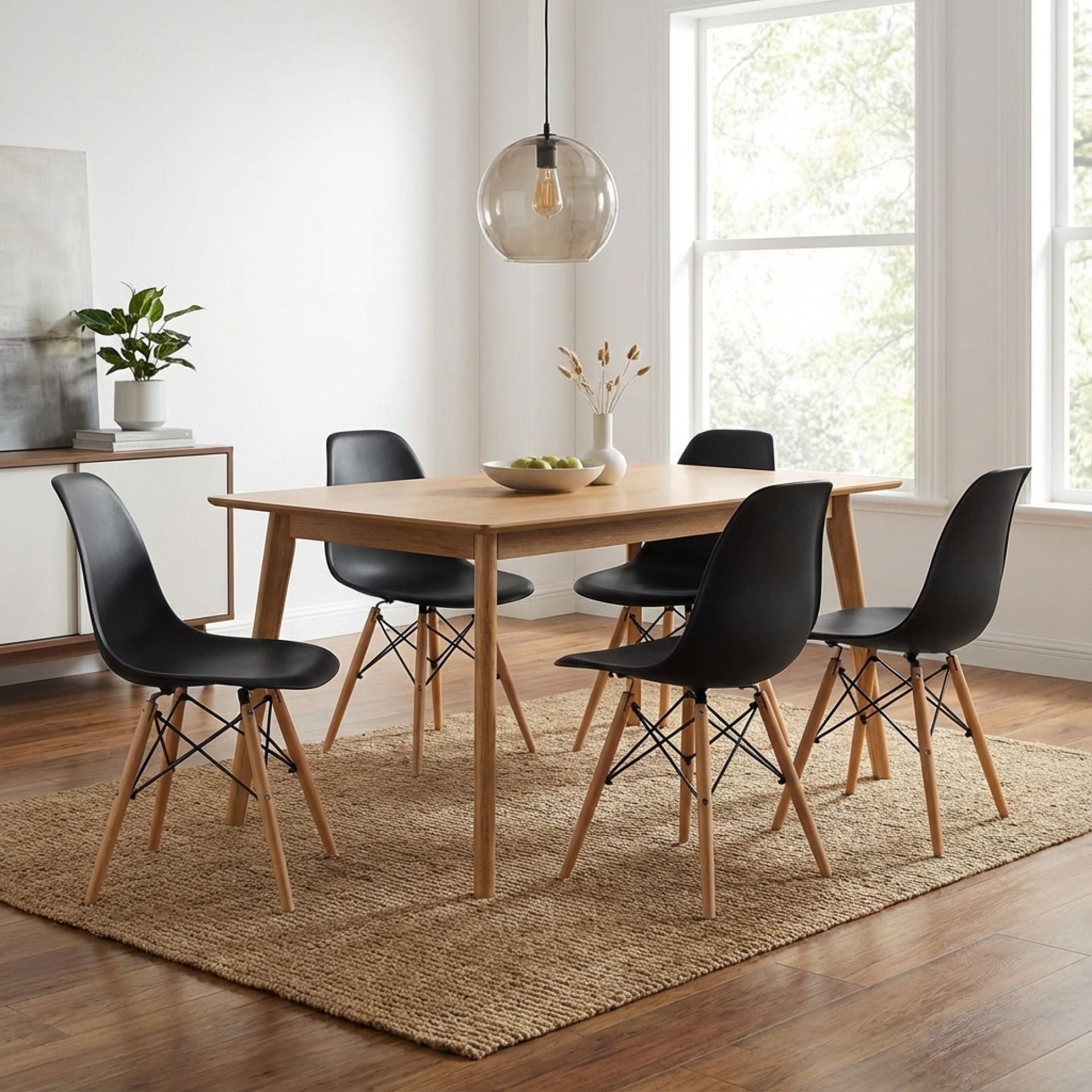 Maya Dining Chair Eiffel Tower Replica - Set of 4 - Black – Treasurebox