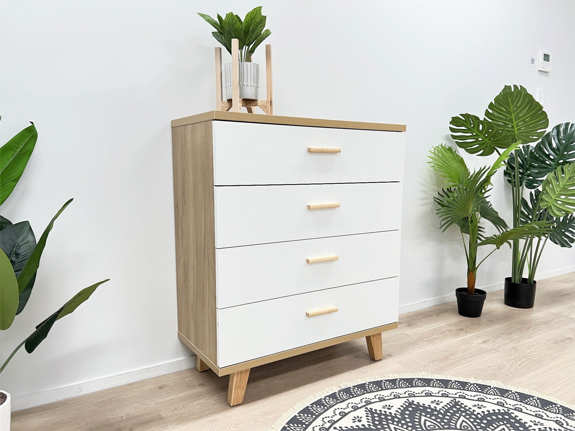 Alton Tallboy 4 Drawers - Oak | Modern Storage Solution – Treasurebox