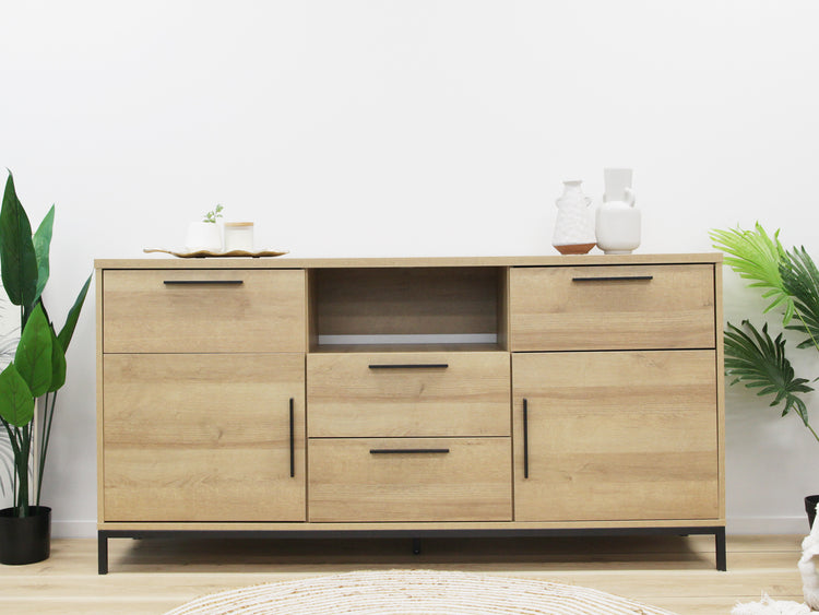 Kaden Sideboard Buffet Table - Oak – Treasurebox