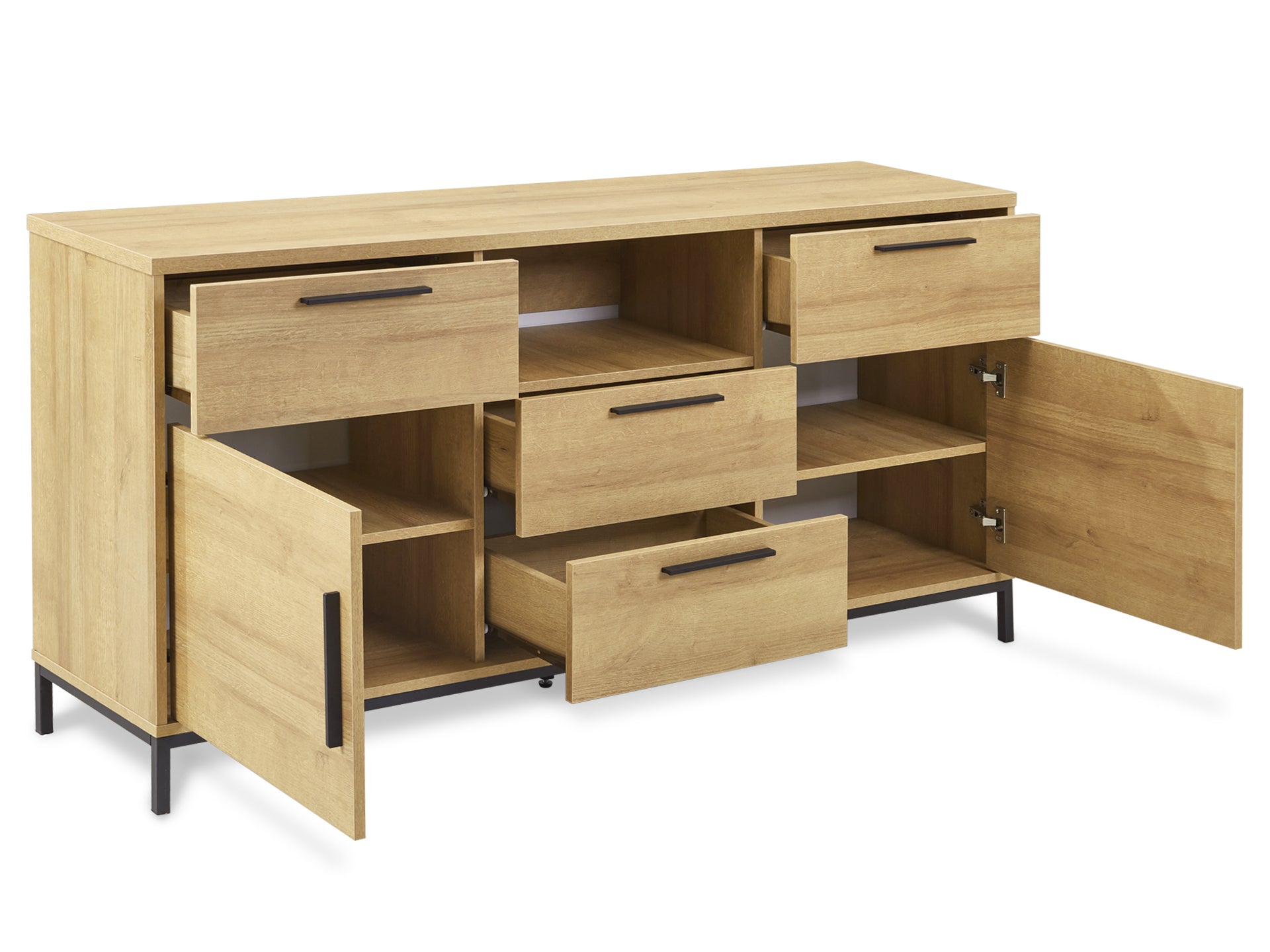 Kaden Sideboard Buffet Table - Oak – Treasurebox