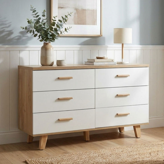Alton Low Boy 6 Drawers - Modern Scandi Design – Treasurebox