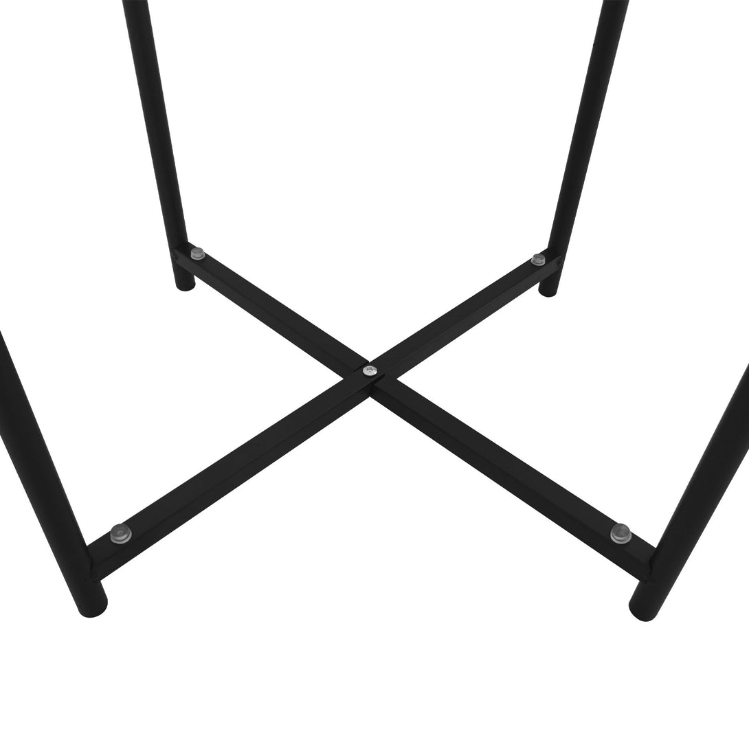 Zen Round Coffee Table with Shelf - Black – Treasurebox