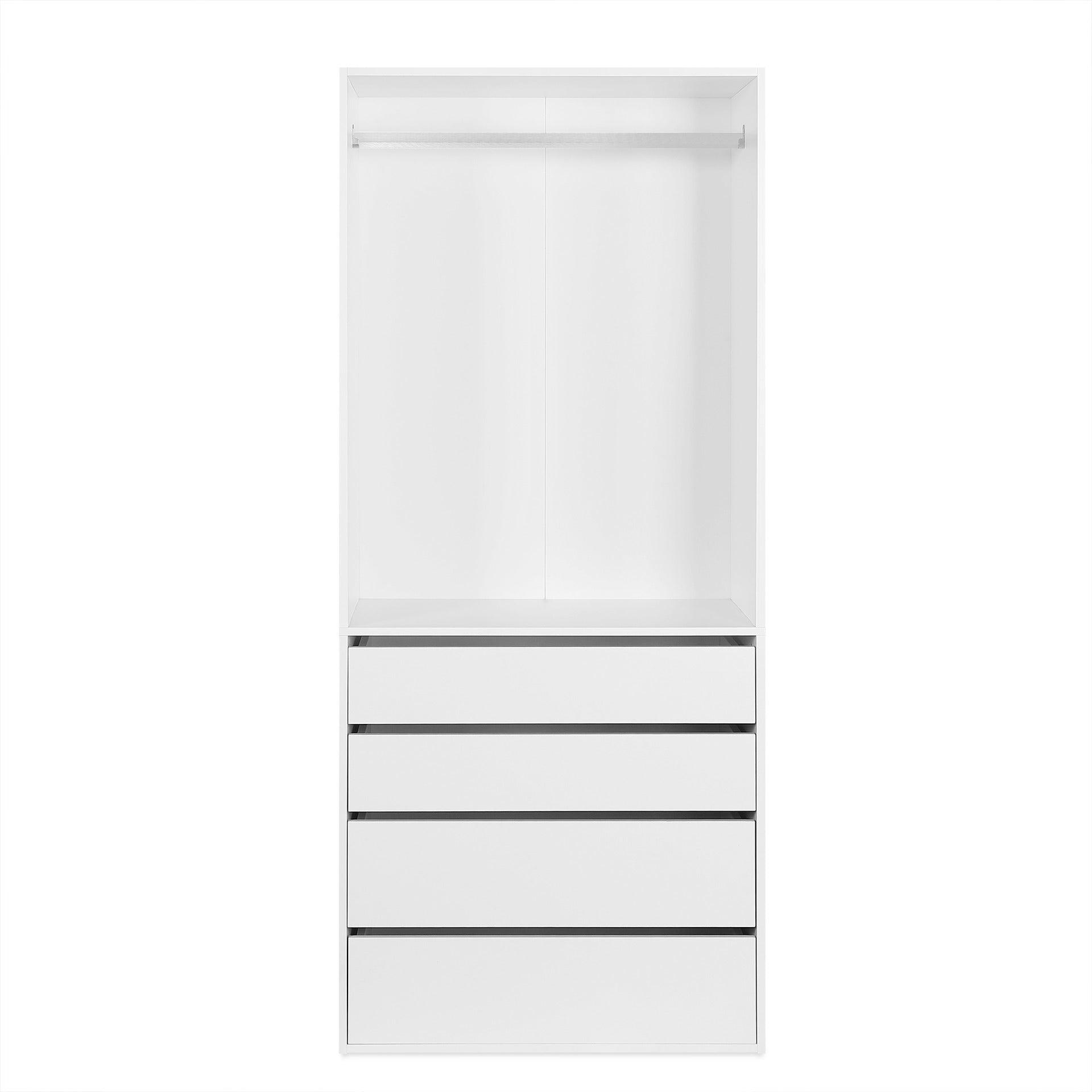DELTA 4 Drawer Wide Wardrobe - WHITE | Stylish Storage – Treasurebox