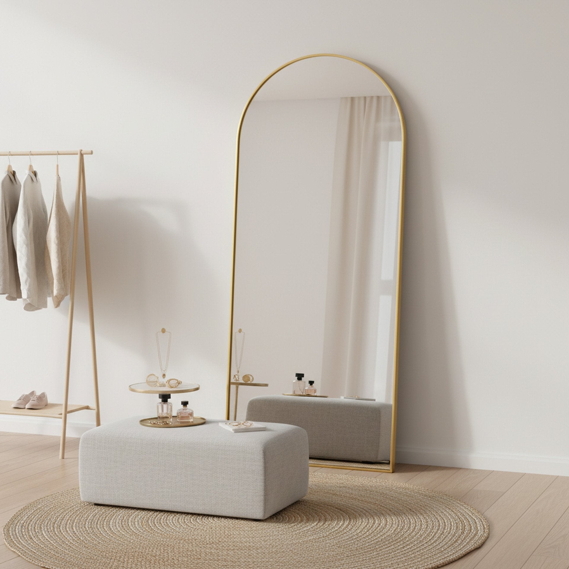Archie Metal Arched Full Length Mirror - Gold – Treasurebox