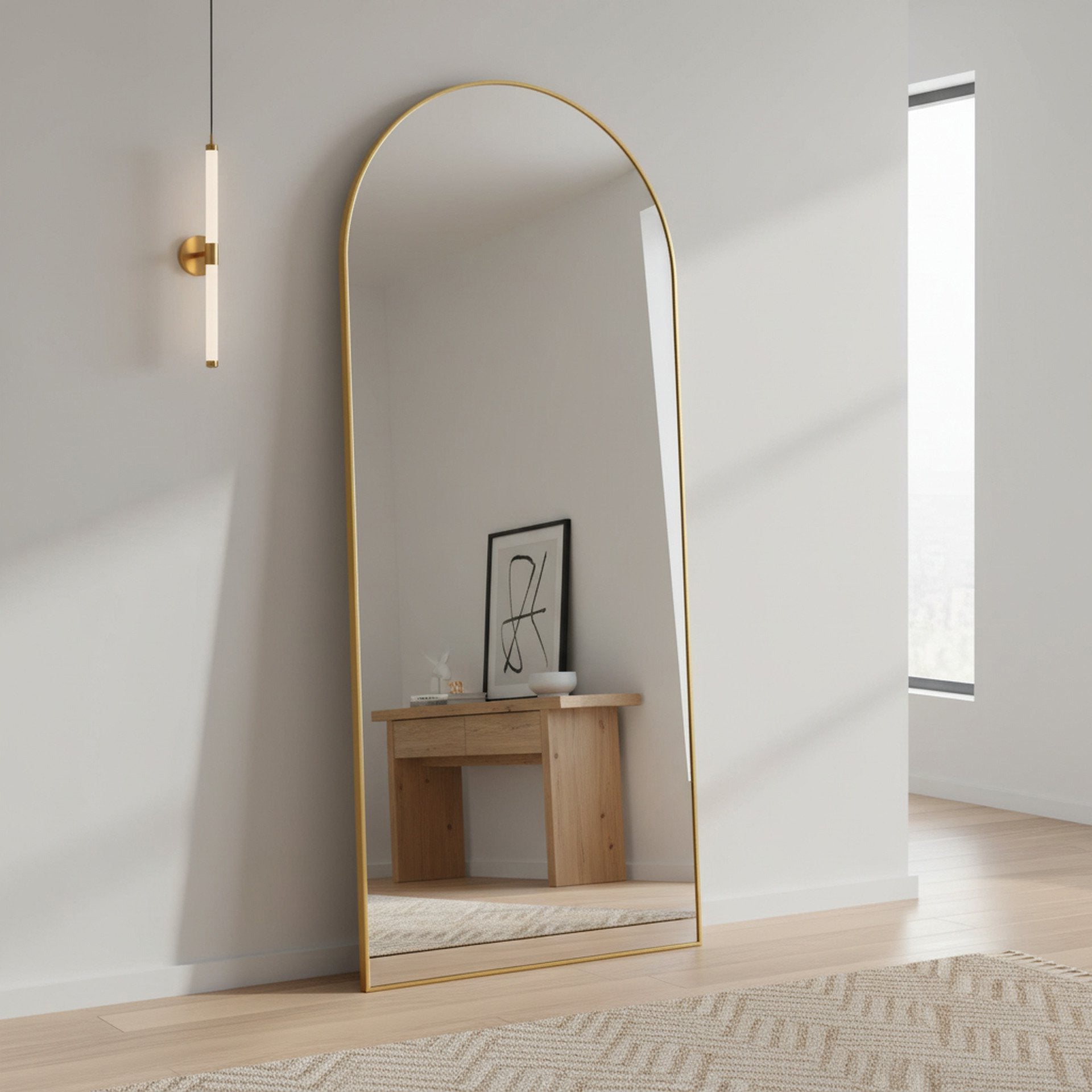 Archie Metal Arched Full Length Mirror - Gold – Treasurebox
