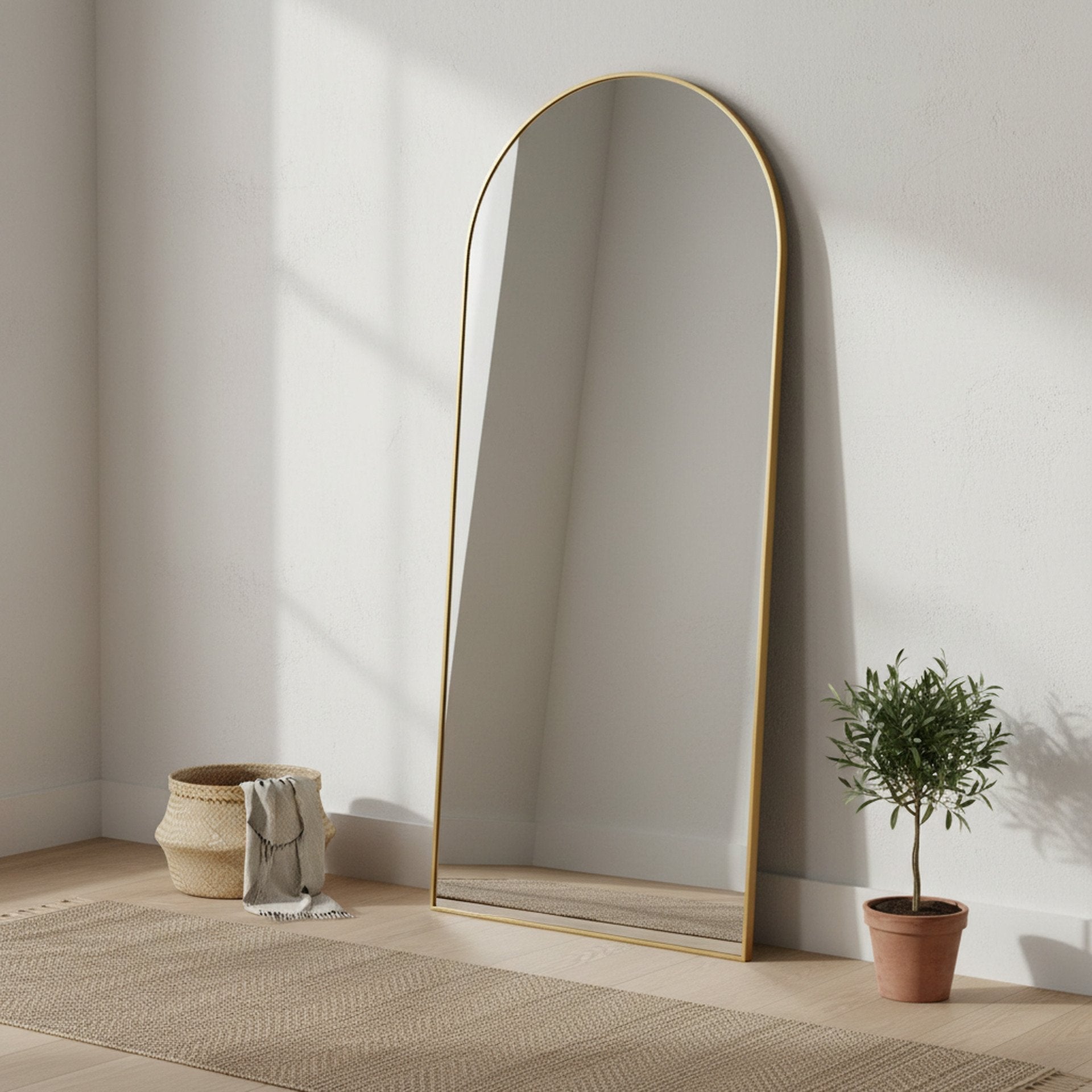Archie Metal Arched Full Length Mirror - Gold – Treasurebox
