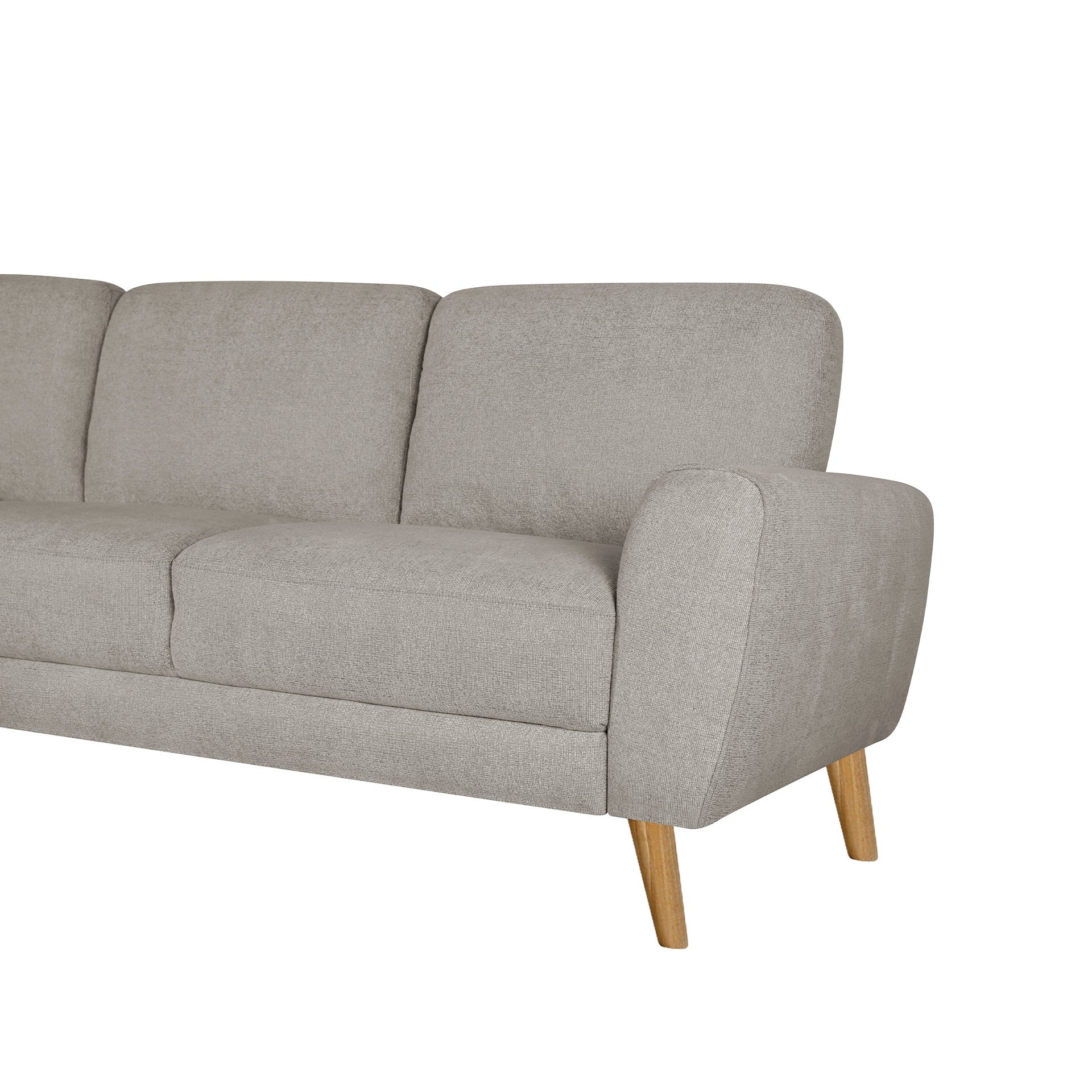 Luno 3 Seater Sofa with Left Facing Chaise - Beige – Treasurebox