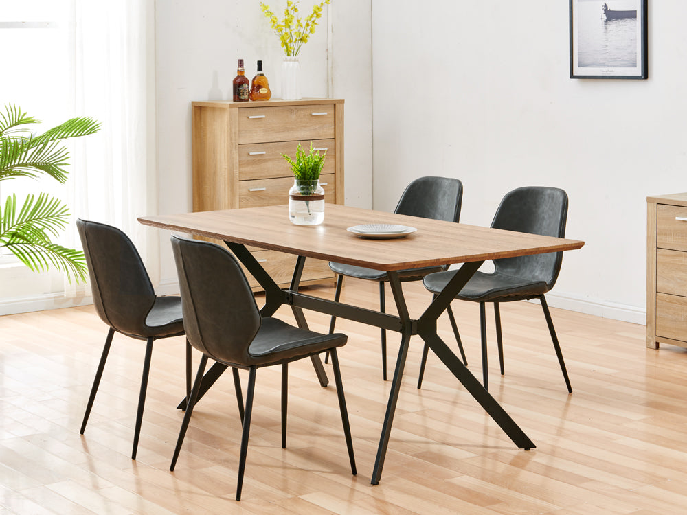 SLOANE 4PCS Dining Chair - Dark Grey Elegance – Treasurebox