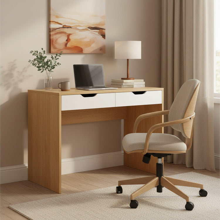 Schertz 100cm Computer Desk - Modern Oak Design – Treasurebox