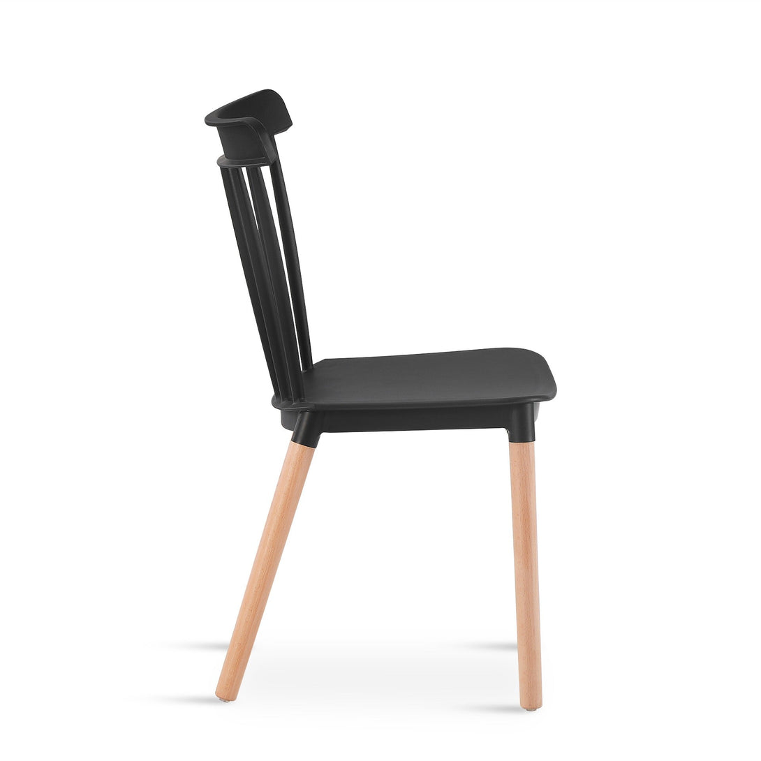 Cooper Dining Chair - Set of 4 - Black + Oak – Treasurebox