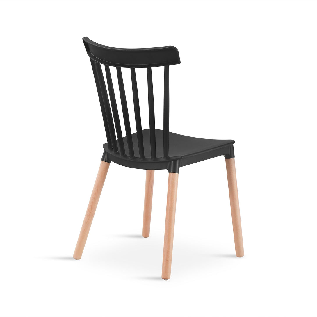 Cooper Dining Chair - Set of 4 - Black + Oak – Treasurebox