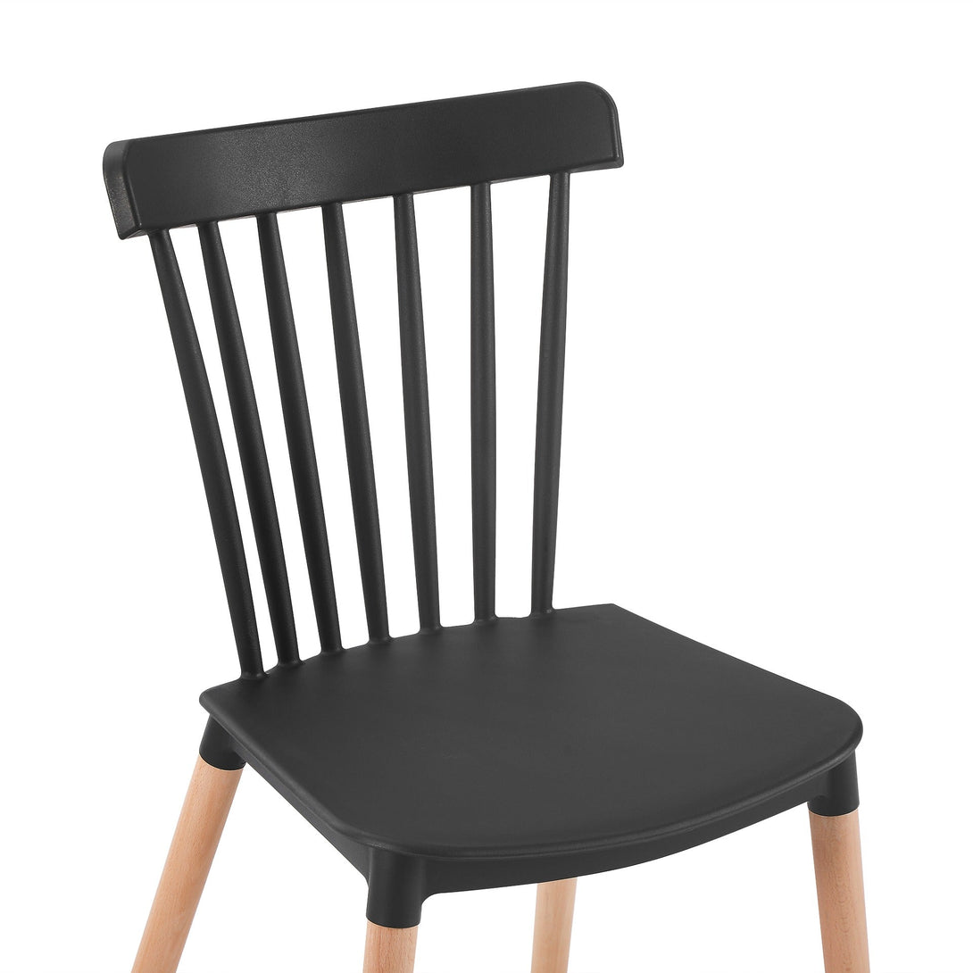 Cooper Dining Chair - Set of 4 - Black + Oak – Treasurebox