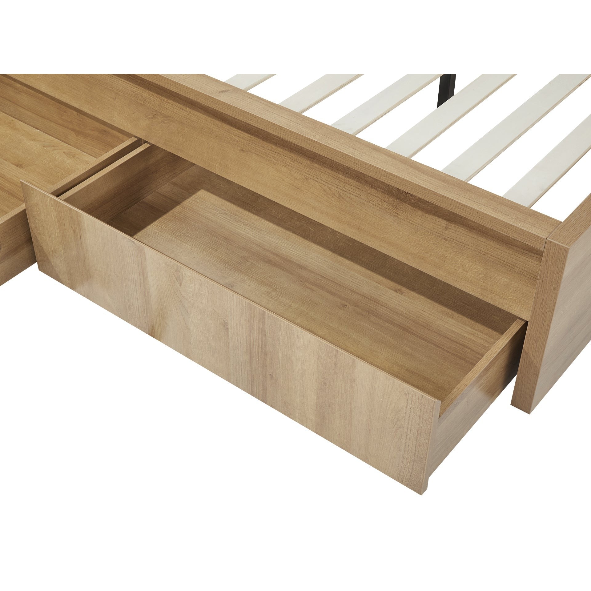 Harris Super King Bed Frame with Storage - Oak – Treasurebox