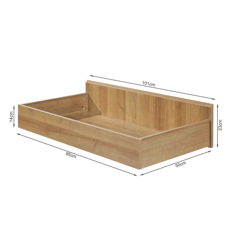 Harris Super King Bed Frame with Storage - Oak – Treasurebox