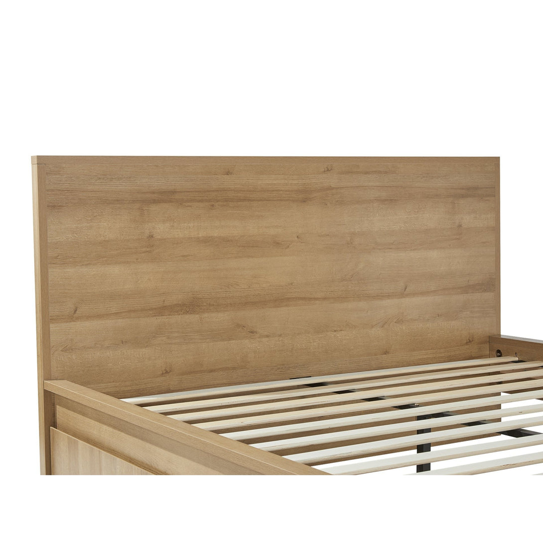 Harris King Bed Frame with Storage - Oak – Treasurebox