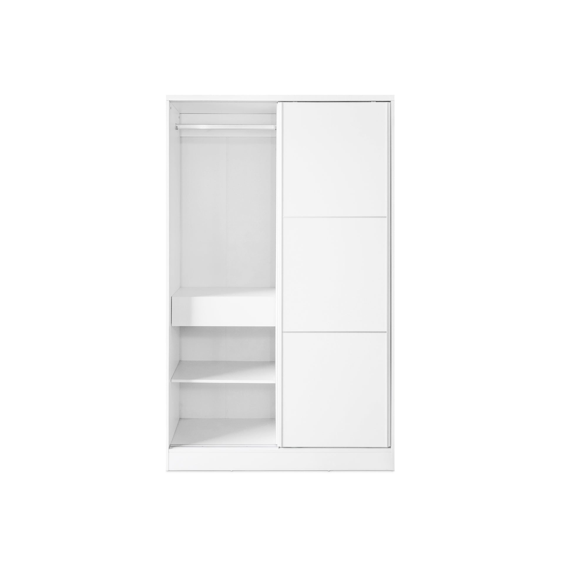 Tonto 120cm Wardrobe With Sliding Doors - White – Treasurebox