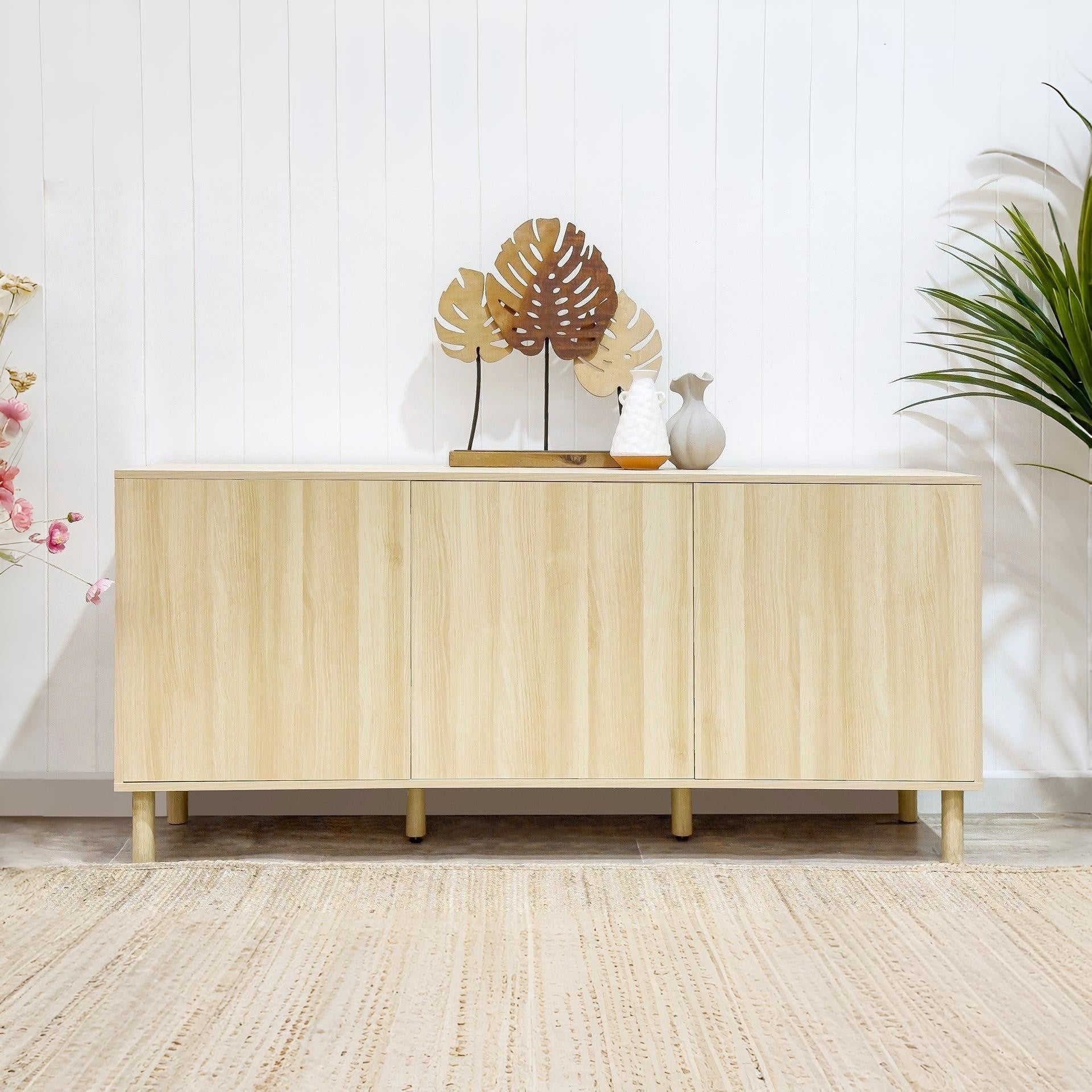 Custer Sideboard Buffet Table - Oak for Contemporary Decor – Treasurebox
