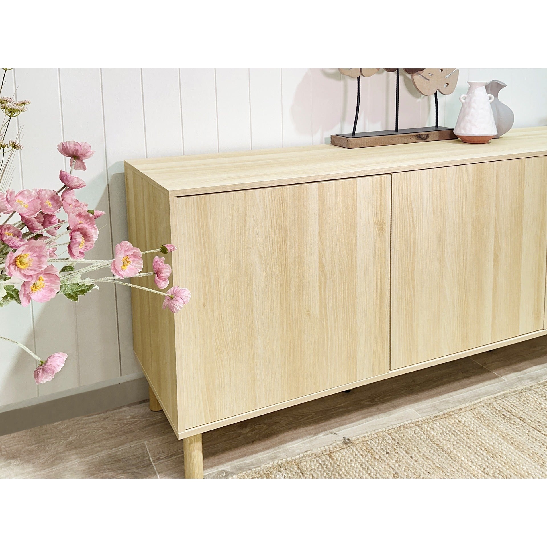 Custer Sideboard Buffet Table - Oak for Contemporary Decor – Treasurebox