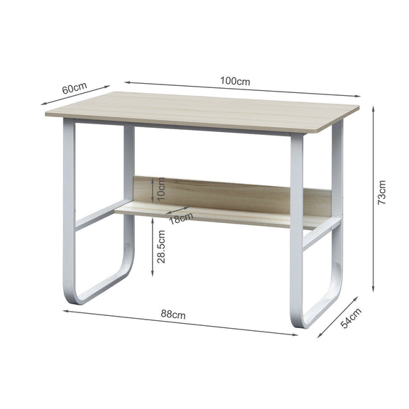 Andrea 100cm Computer Desk - Minimalist White Design – Treasurebox
