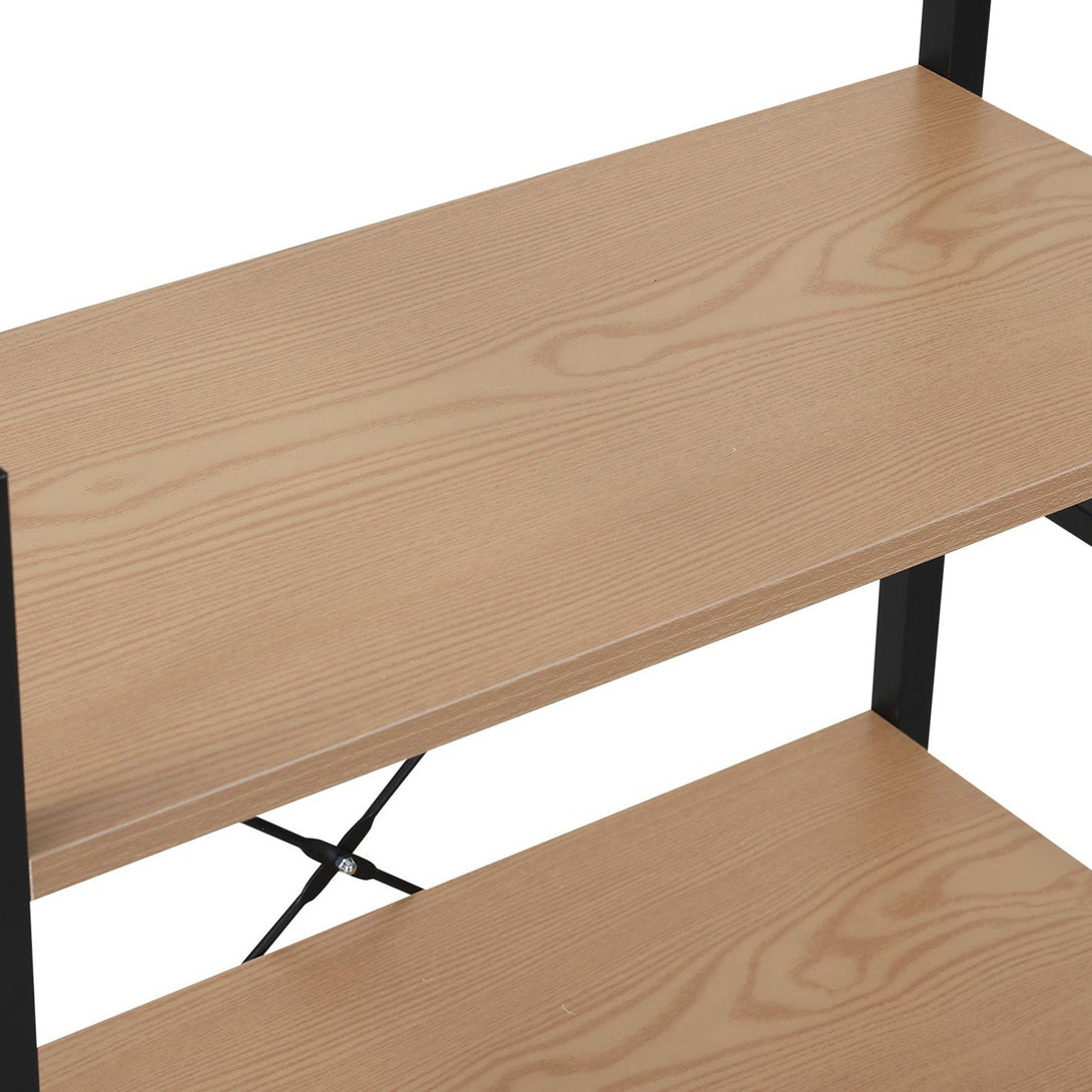 Hikuai 3 Tier Bookshelf - Natural + Black – Treasurebox