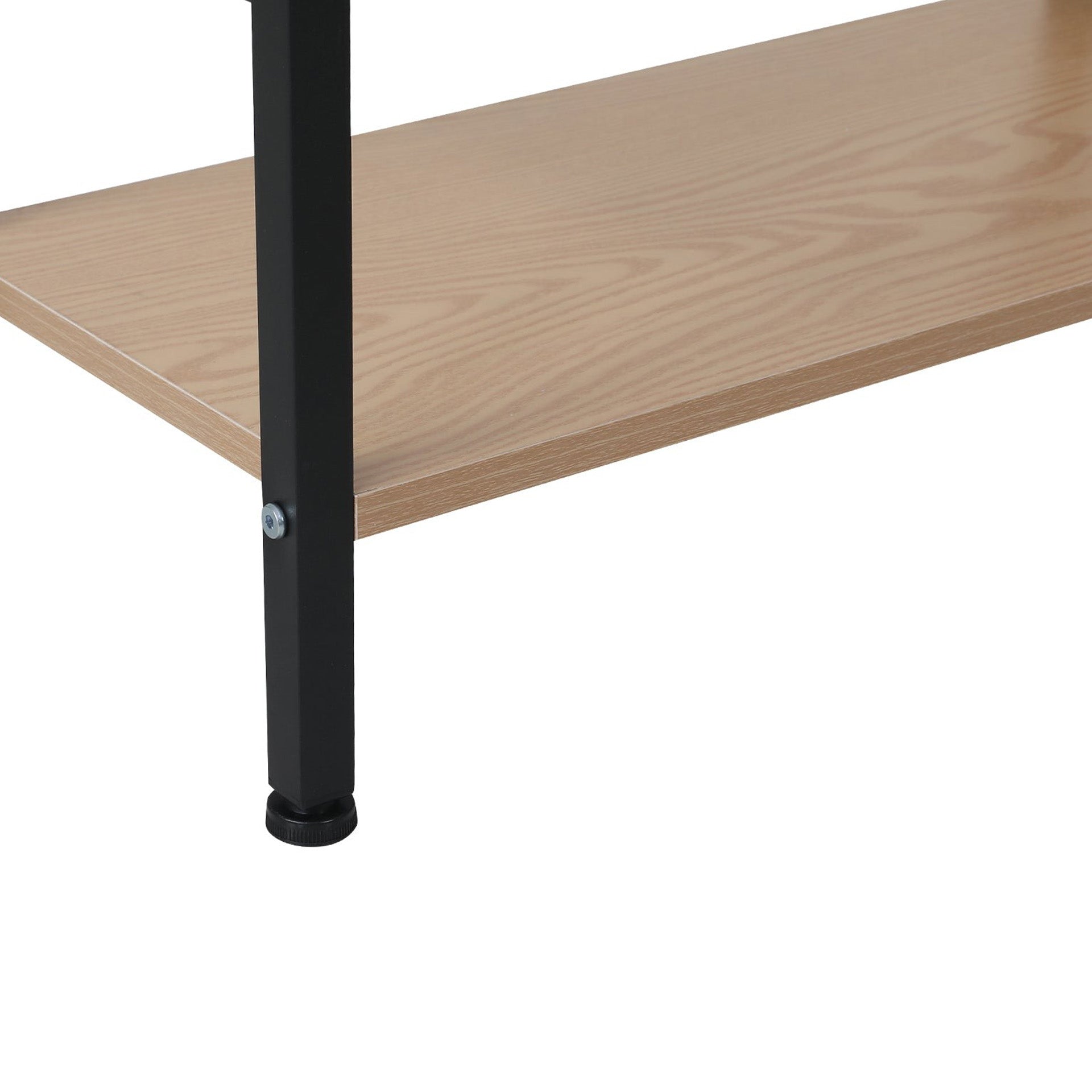 Hikuai 5 Tier Bookshelf - Natural + Black – Treasurebox