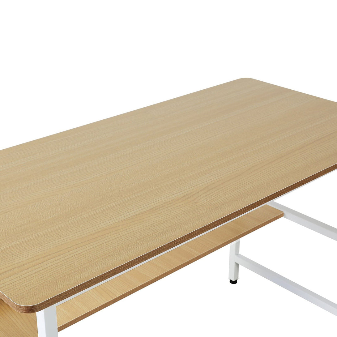 Carter 120cm Computer Desk - Maple + White – Treasurebox