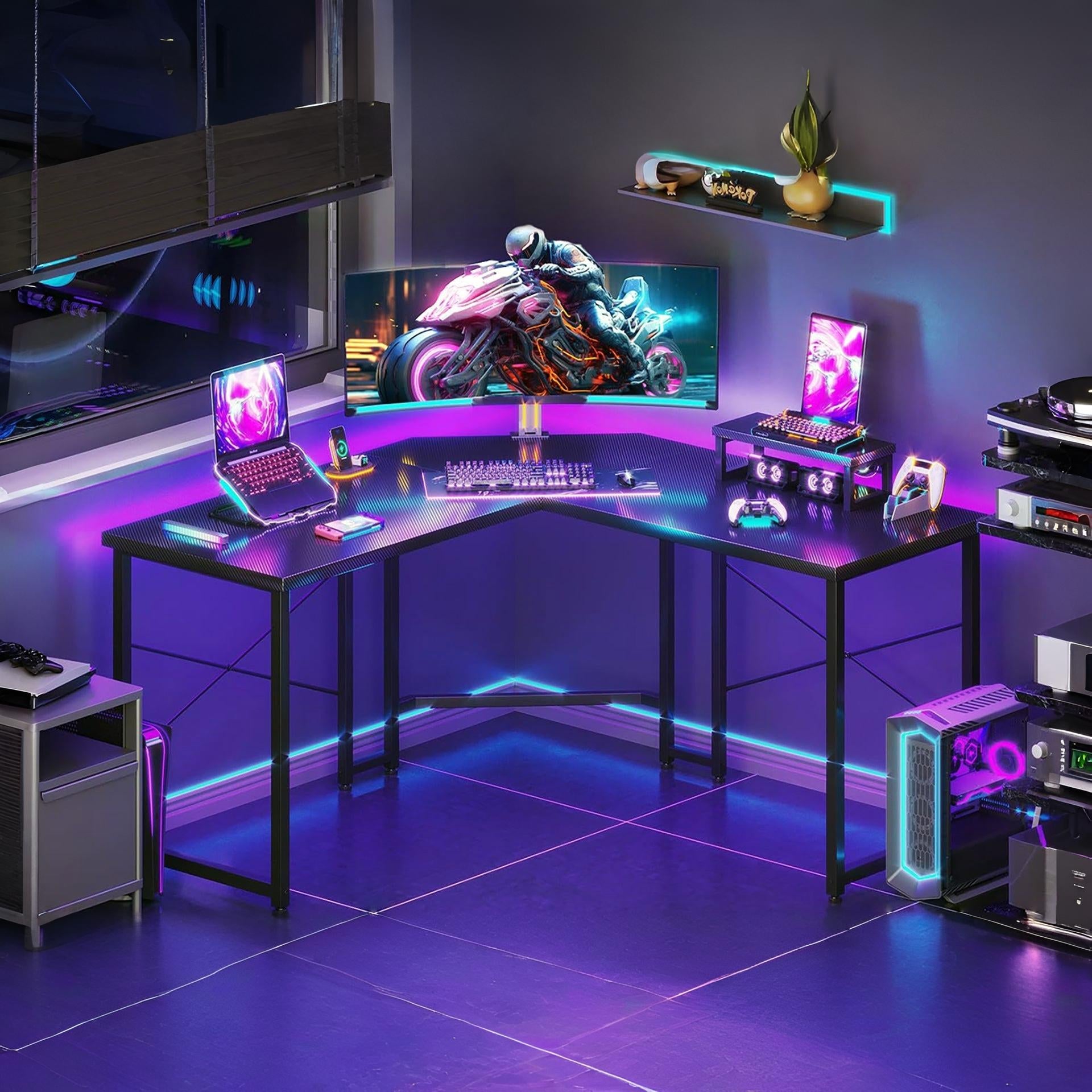 Marcus Gaming Corner Desk - Carbon Black – Treasurebox