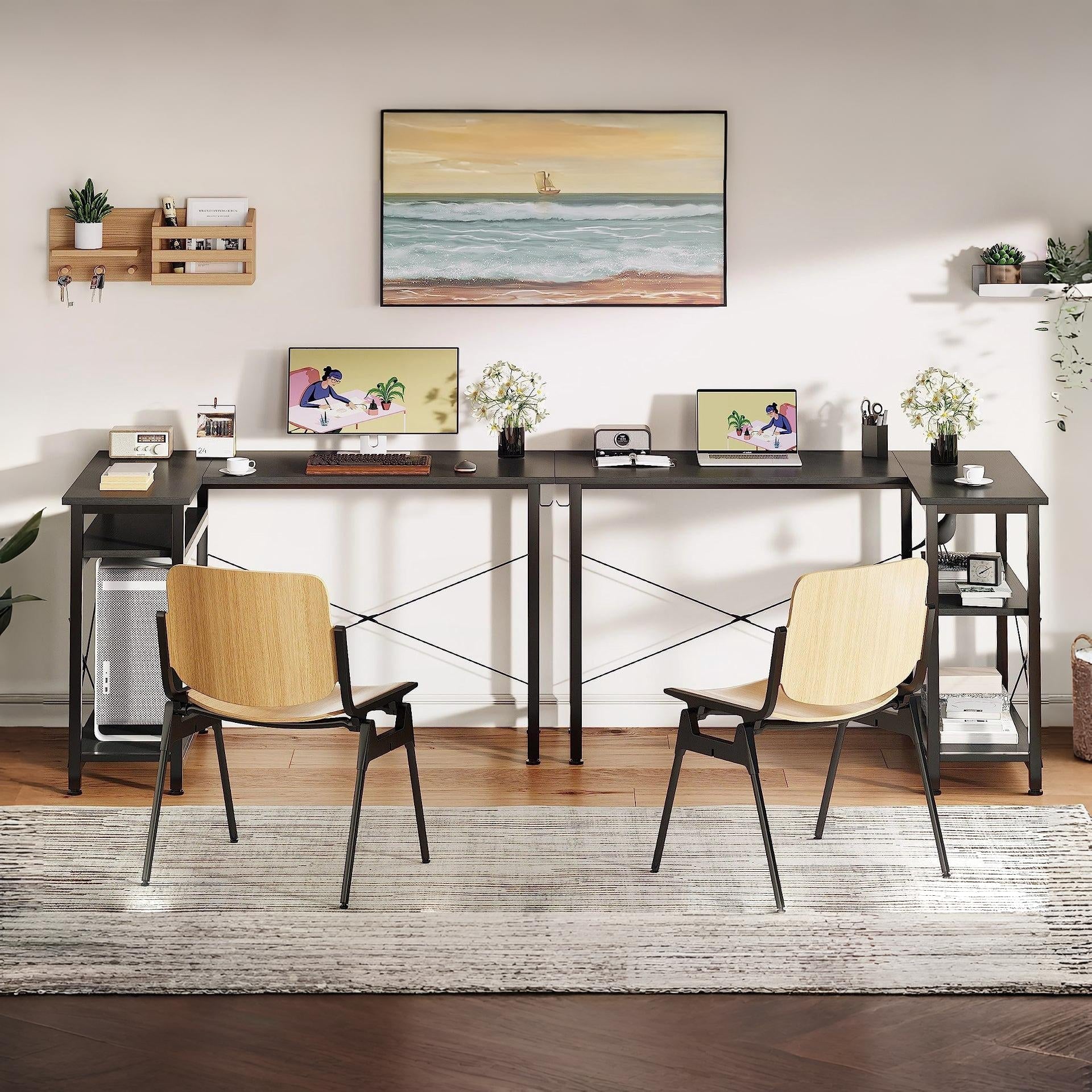 Omar Computer Corner Desk - Black – Treasurebox