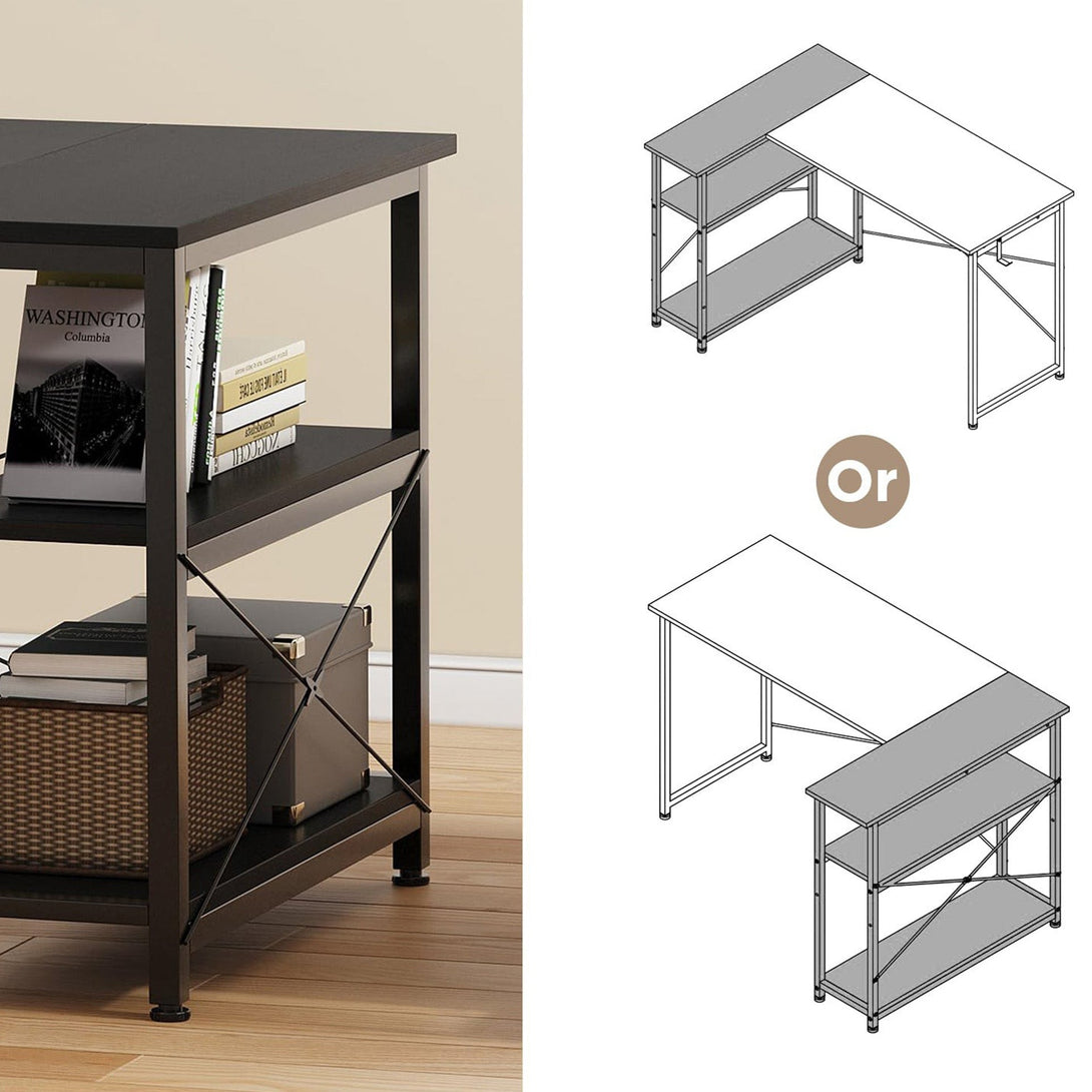 Omar Computer Corner Desk - Black – Treasurebox