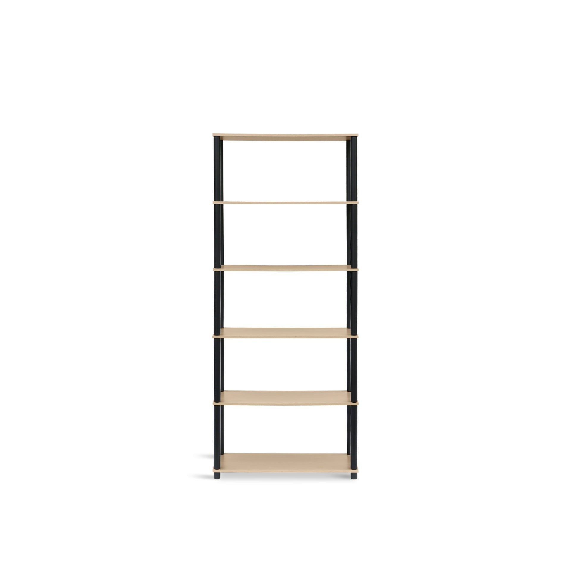 Horeke 6 Tier Flexi Storage Rack - Oak + Black – Treasurebox