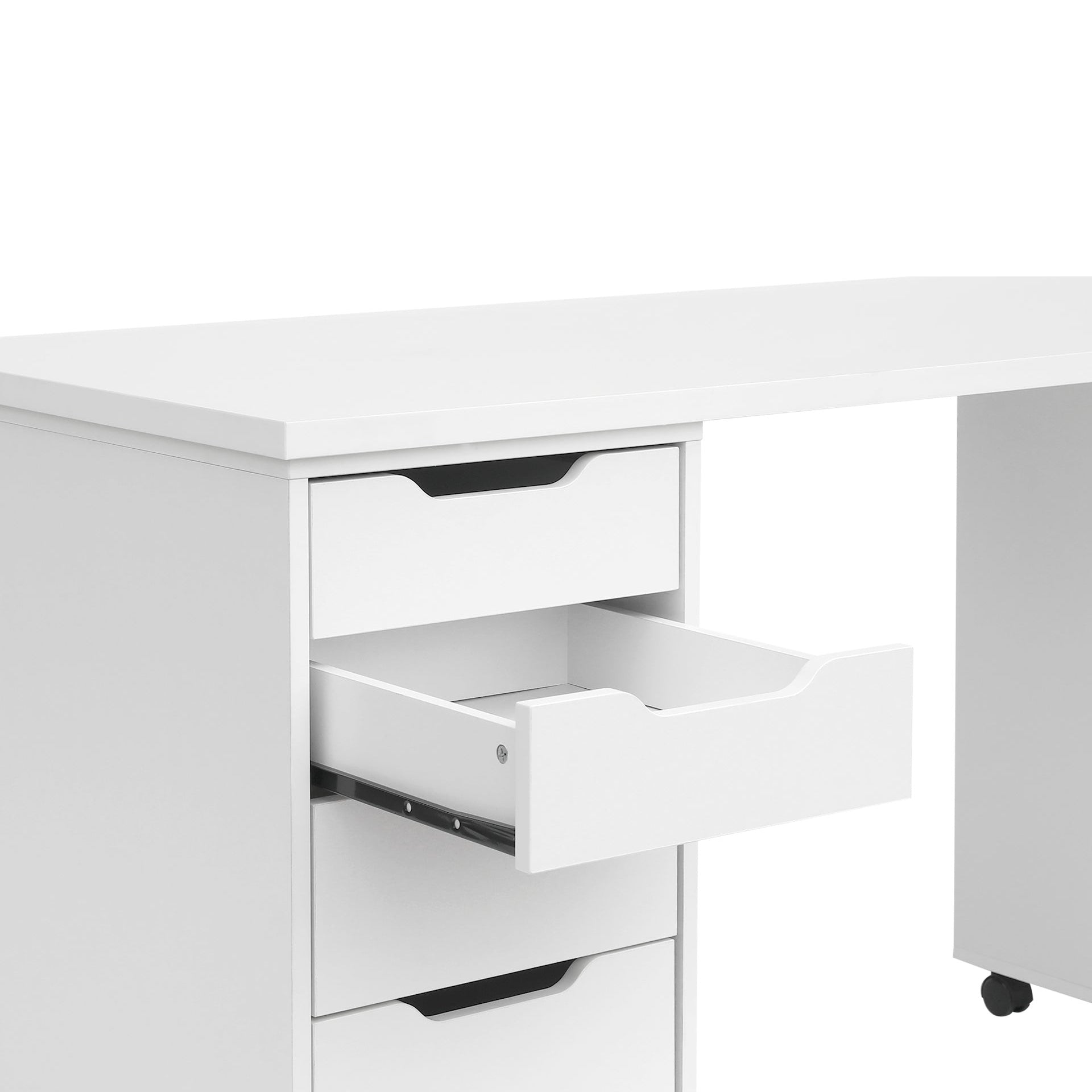 Miles 160cm Computer Desk With Drawers - White – Treasurebox