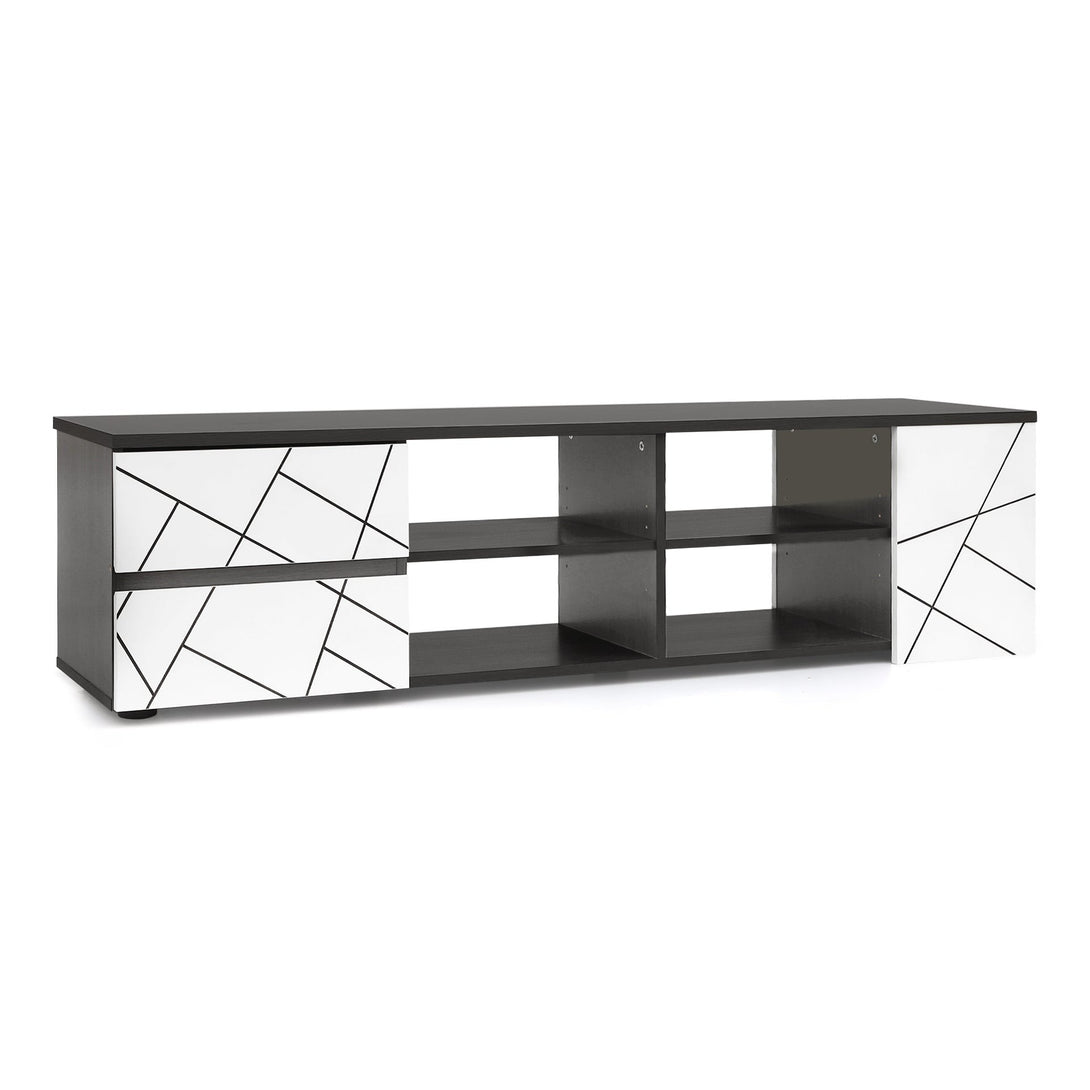 Dustin 1.5m Entertainment Unit - Oak Grey + White – Treasurebox