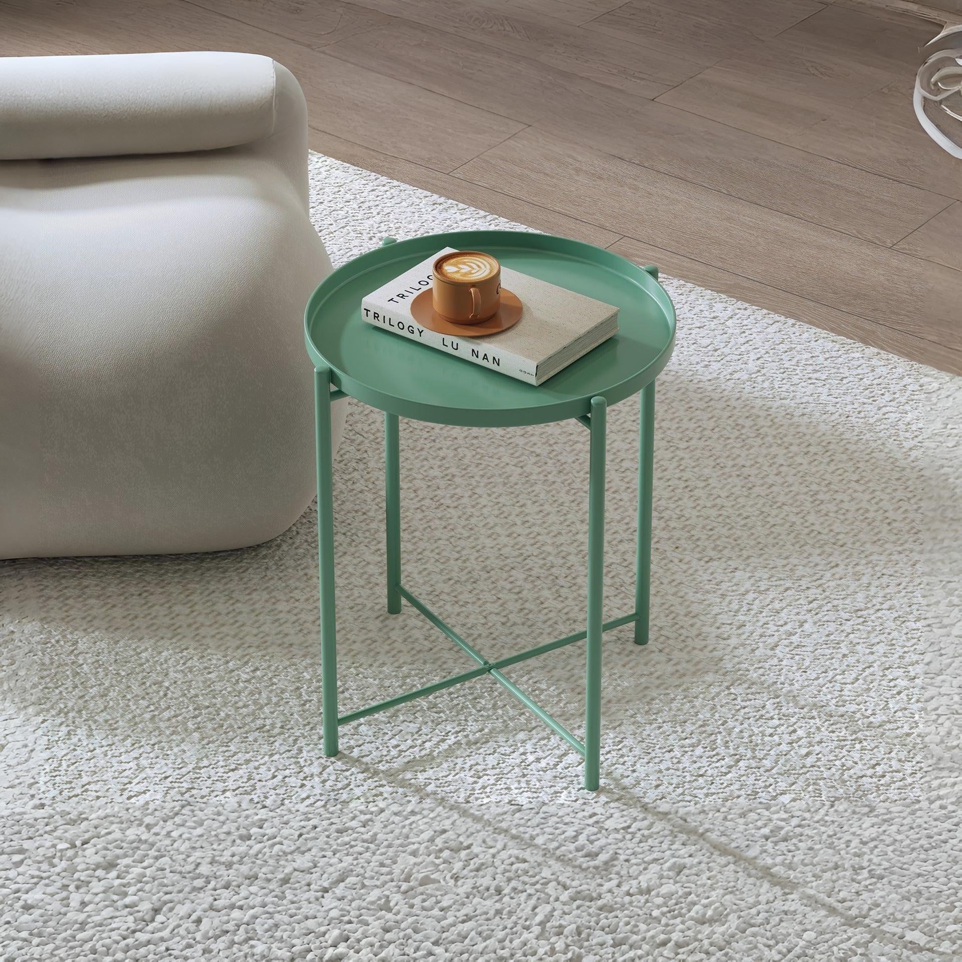 Xenia Round Coffee Table - Green – Treasurebox