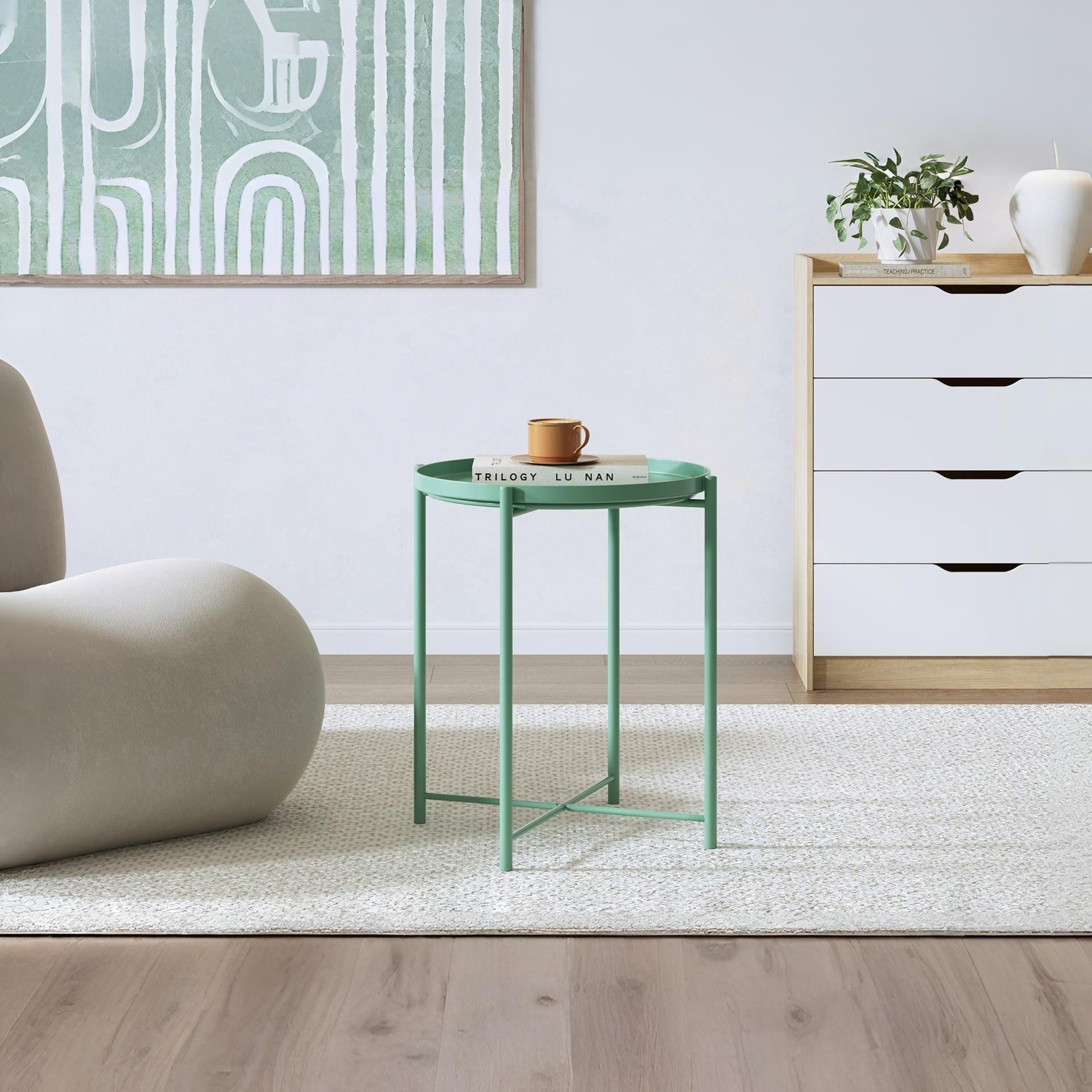Xenia Round Coffee Table - Green – Treasurebox