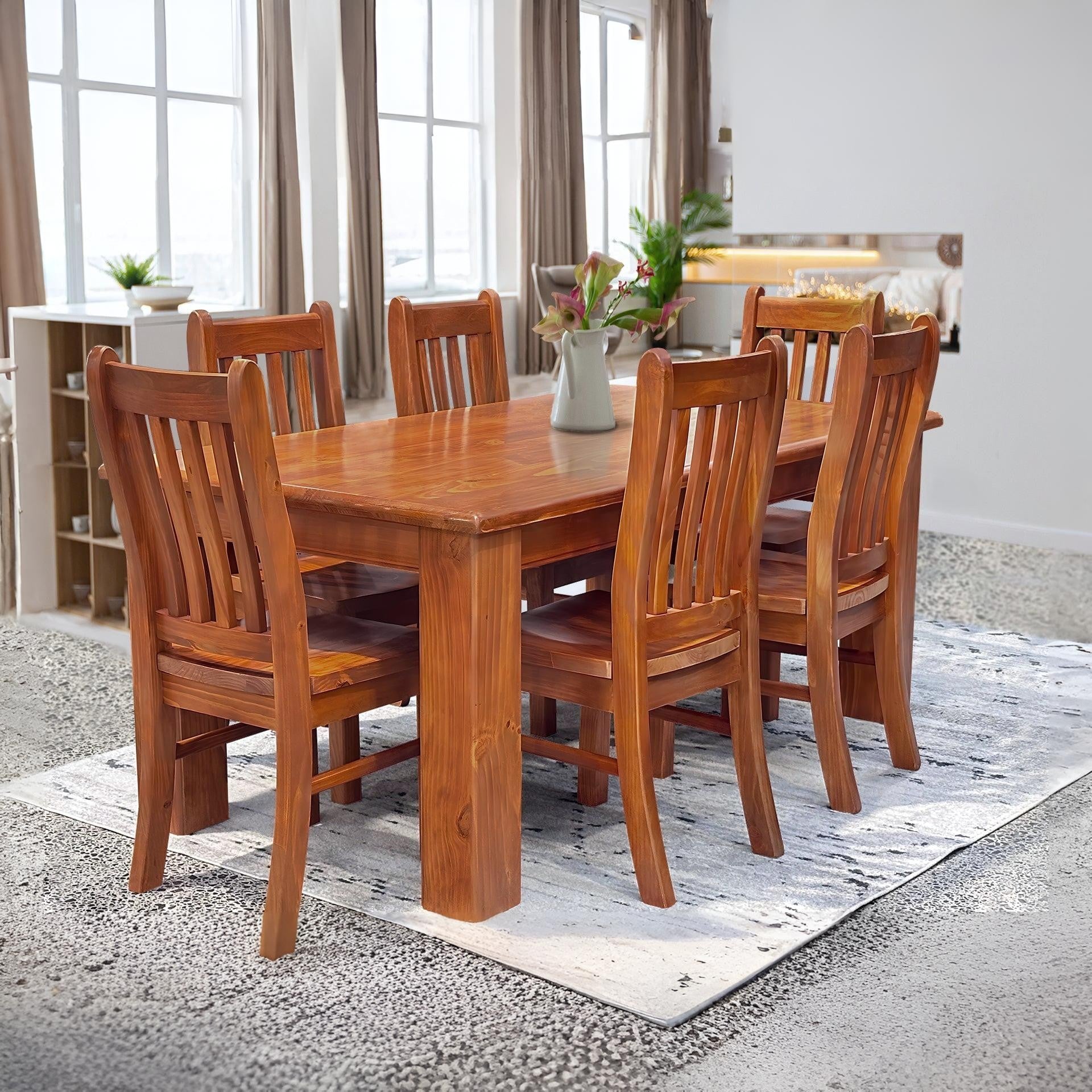 Woodstone 180cm Solid NZ Pine Dining Table - Rustic – Treasurebox